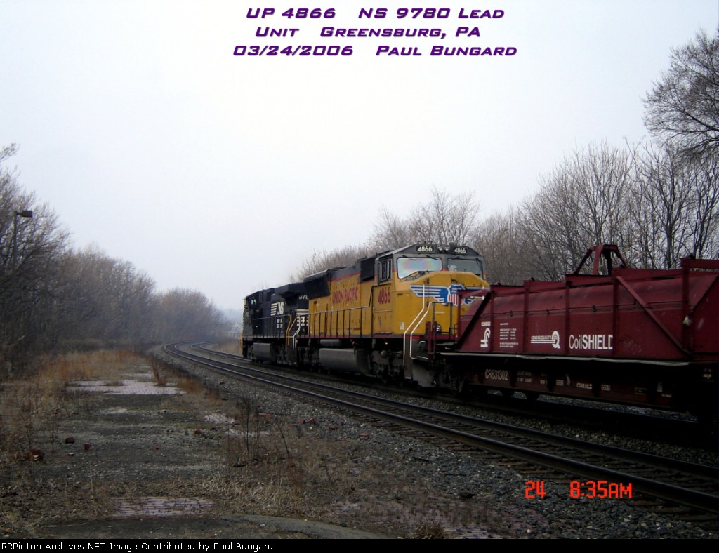 UP 4866 SD70M NS 9780 C40-9W 03/24/2006